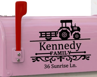 Farmhouse Mailbox Decal Set, Homestead Vinyl Decal, Stacked Farm ...