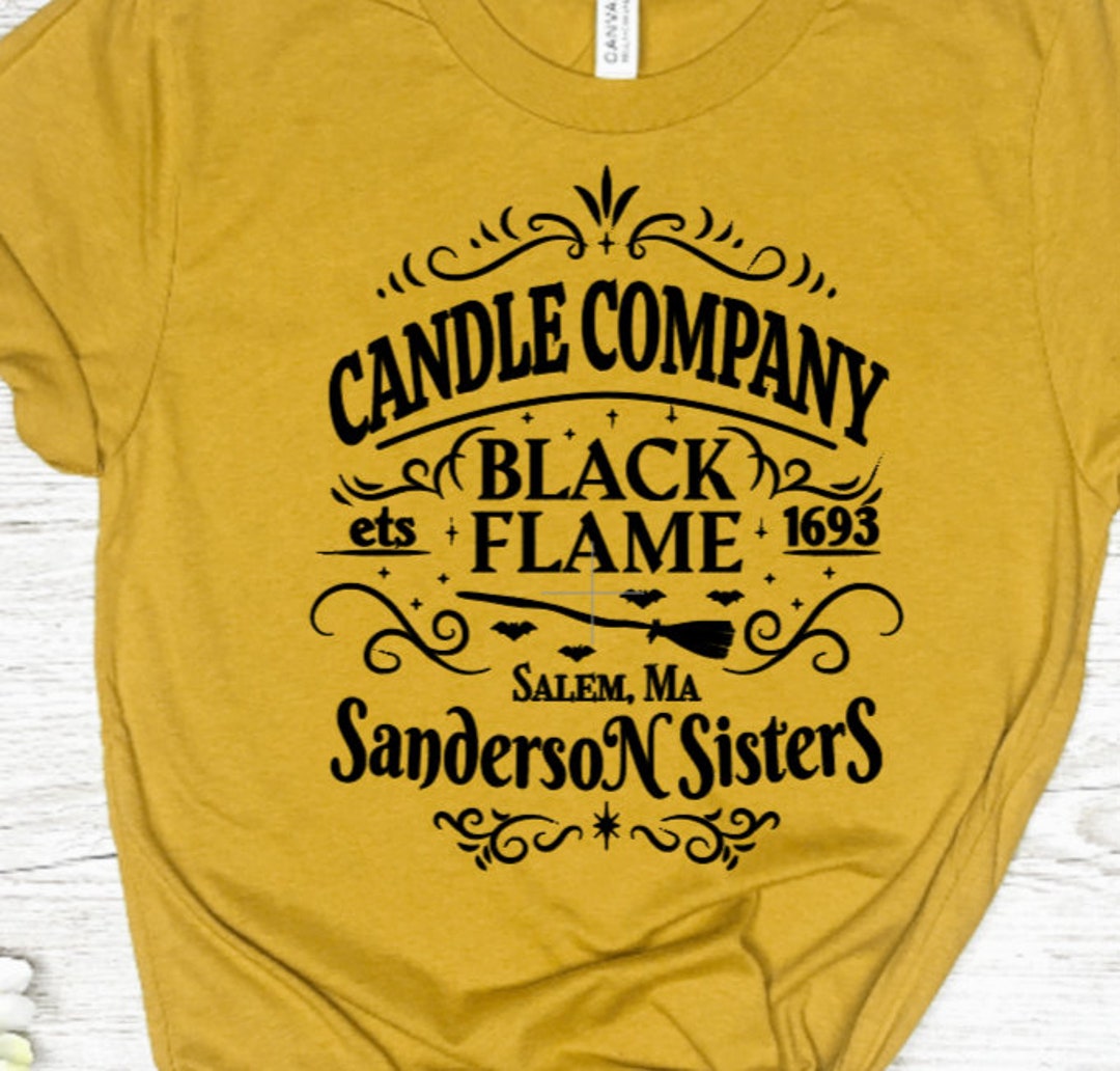 DIY Iron-on Vinyl: Sanderson Sisters Black Flame Candle Company - Etsy