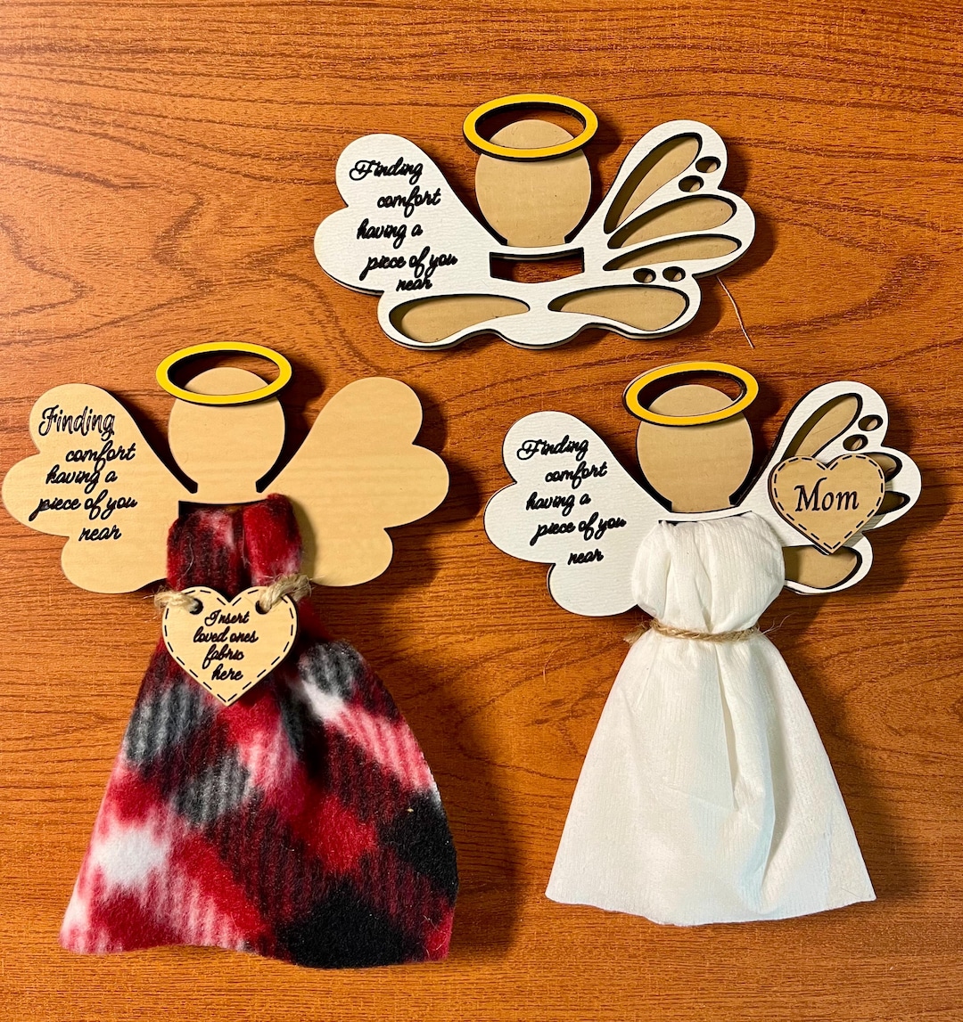 Personalized Memorial Angel Ornament to Use With Fabric From Shirt - Etsy