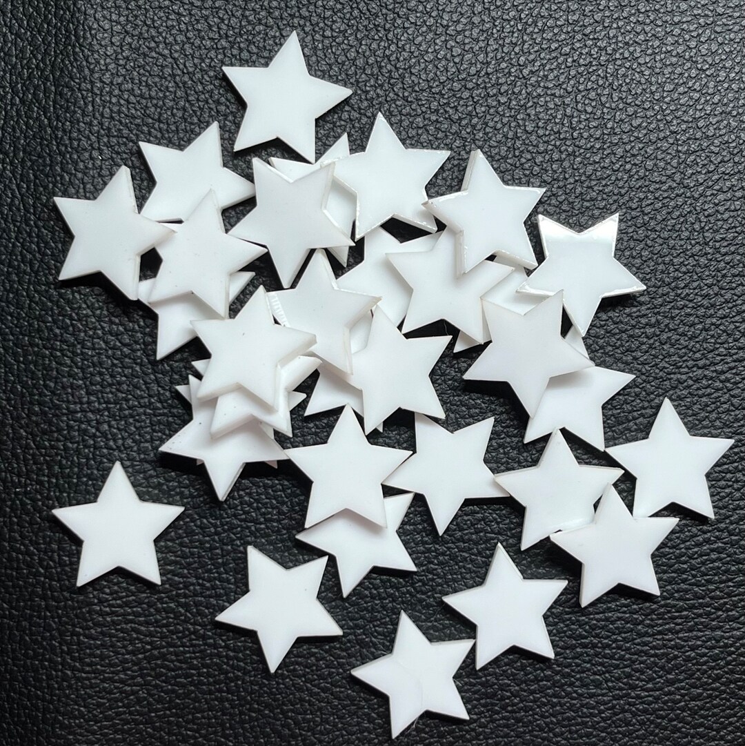White Acrylic Stars Ready to Use - Etsy