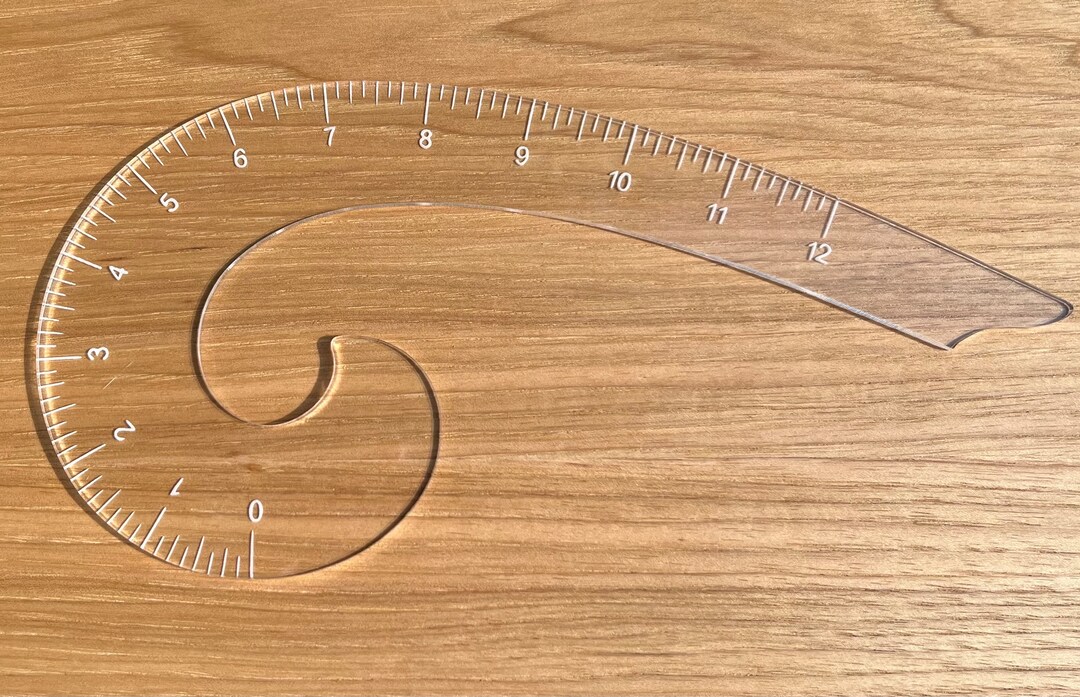 Acrylic French Curve With Engraved Ruler Measurements - Clear - Etsy