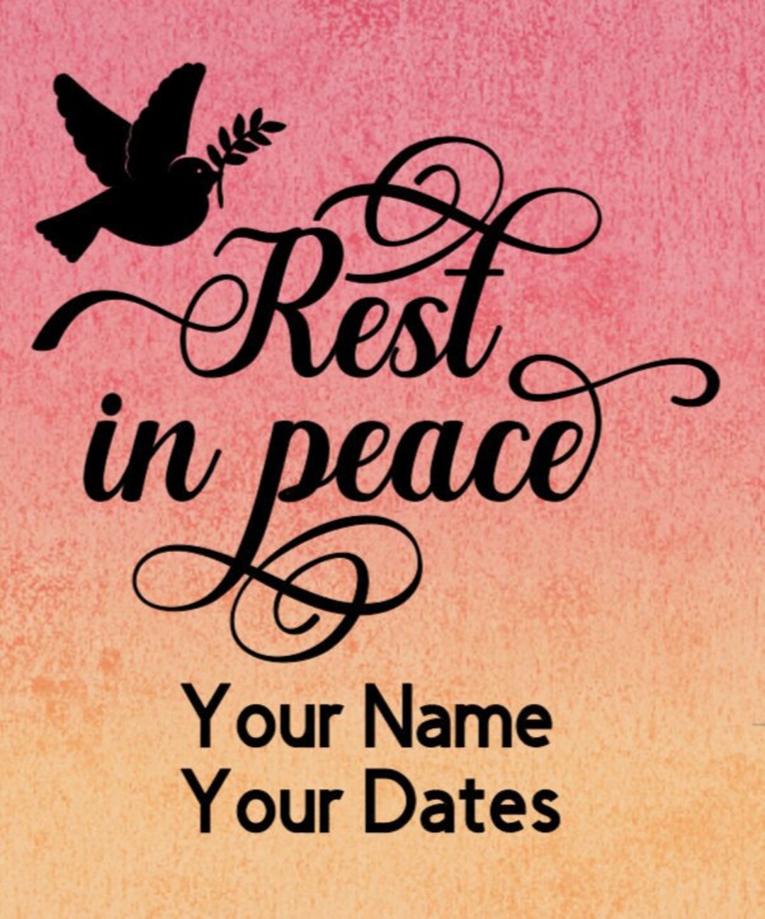 Memorial Rest in Peace Vinyl Decal - Etsy
