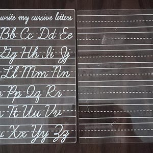 Acrylic Dry Erase Tracing Boards - Alphabet, Numbers, Shapes, Name - Etsy