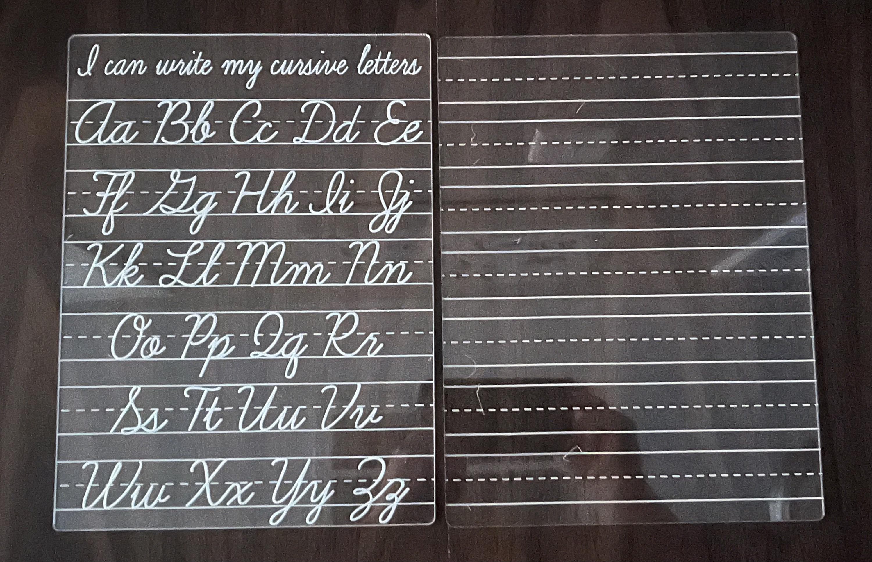 Acrylic Dry Erase Tracing Boards - Alphabet, Numbers, Shapes, Name - Etsy