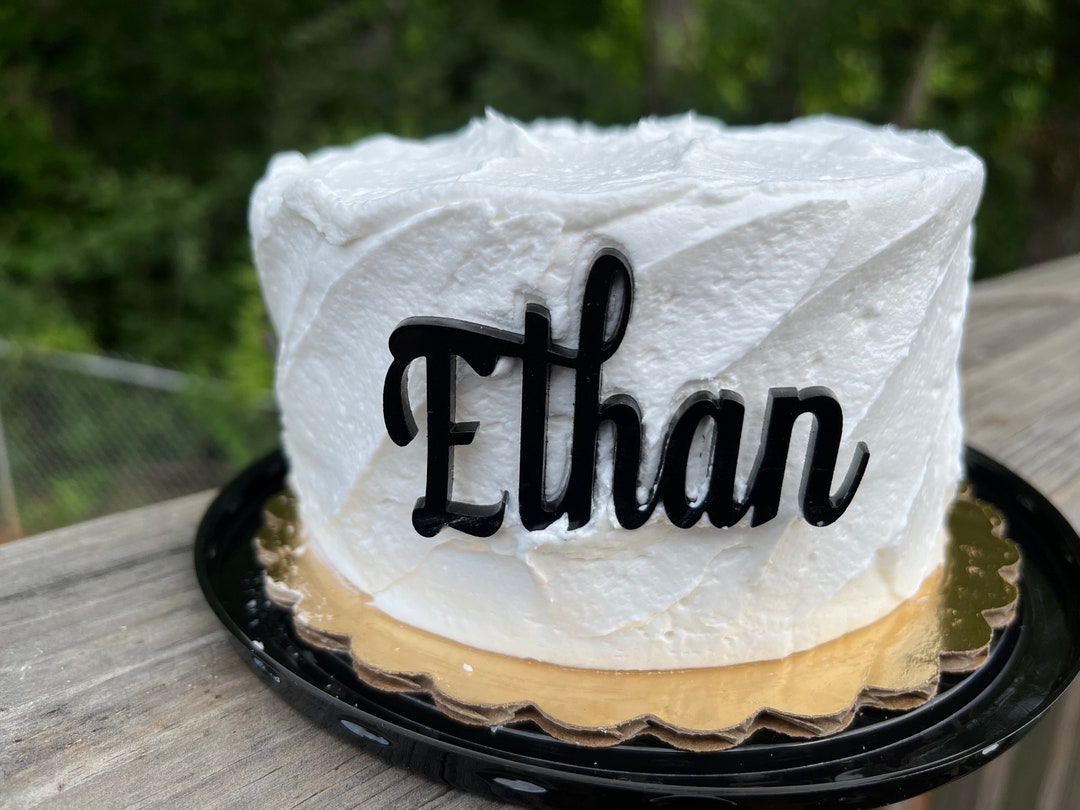 Personalized Acrylic Cake Name Charm - Etsy