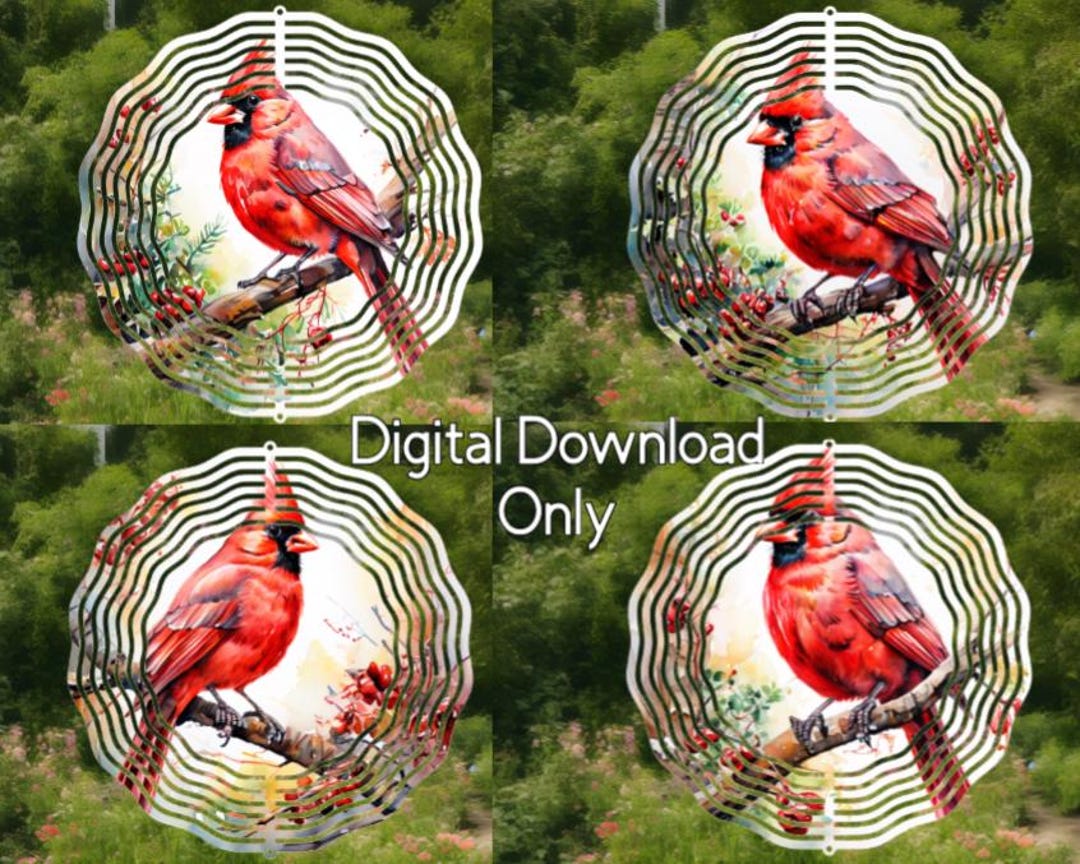 Digital File PNG - Watercolor Cardinal Bundle - of 4 - Etsy