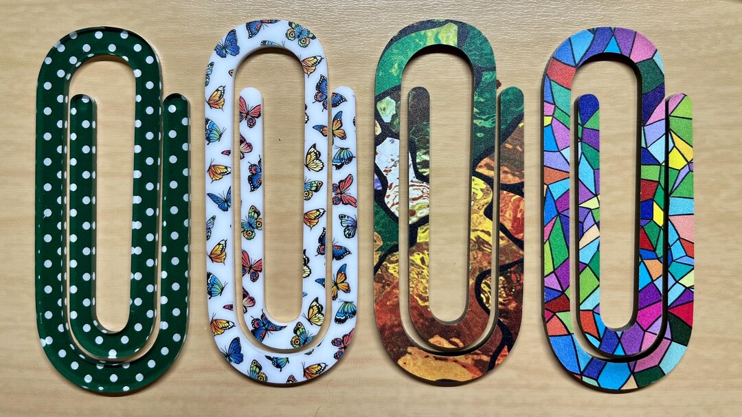 Acrylic Bookmarks / Paperclips - Paperclip Shape - Etsy