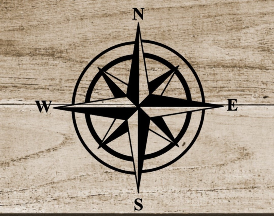 Compass Rose Vinyl Decal Etsy