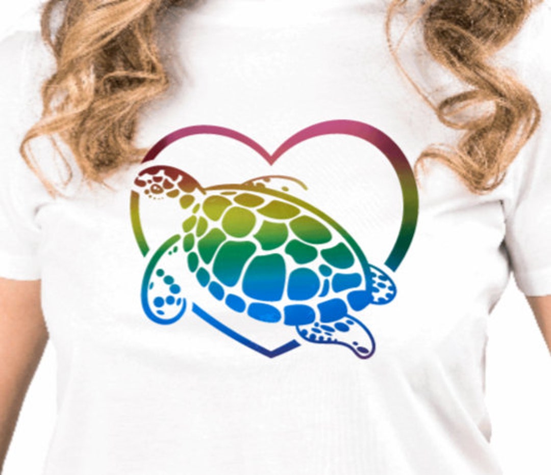 DIY Iron-on Vinyl: Turtle With Heart - Etsy