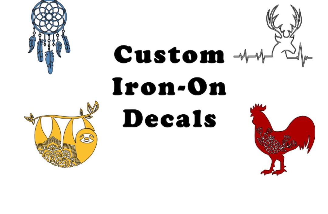 Custom Iron-0n Vinyl Decals - Etsy