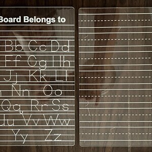 Acrylic Dry Erase Tracing Boards - Alphabet, Numbers, Shapes, Name - Etsy