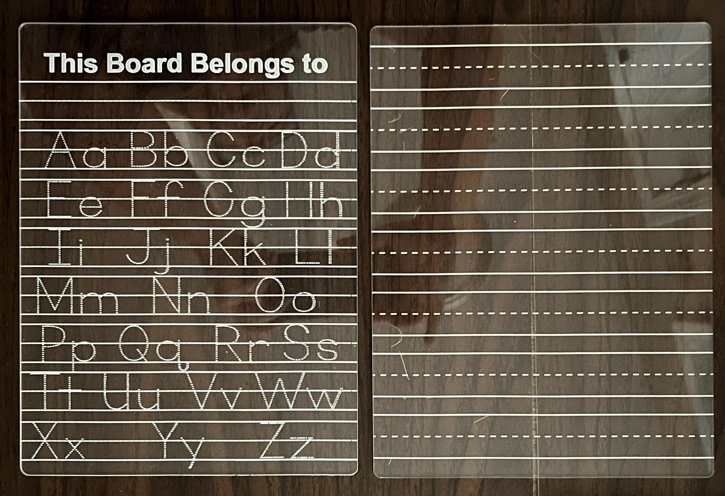 Acrylic Dry Erase Tracing Boards - Alphabet, Numbers, Shapes, Name - Etsy