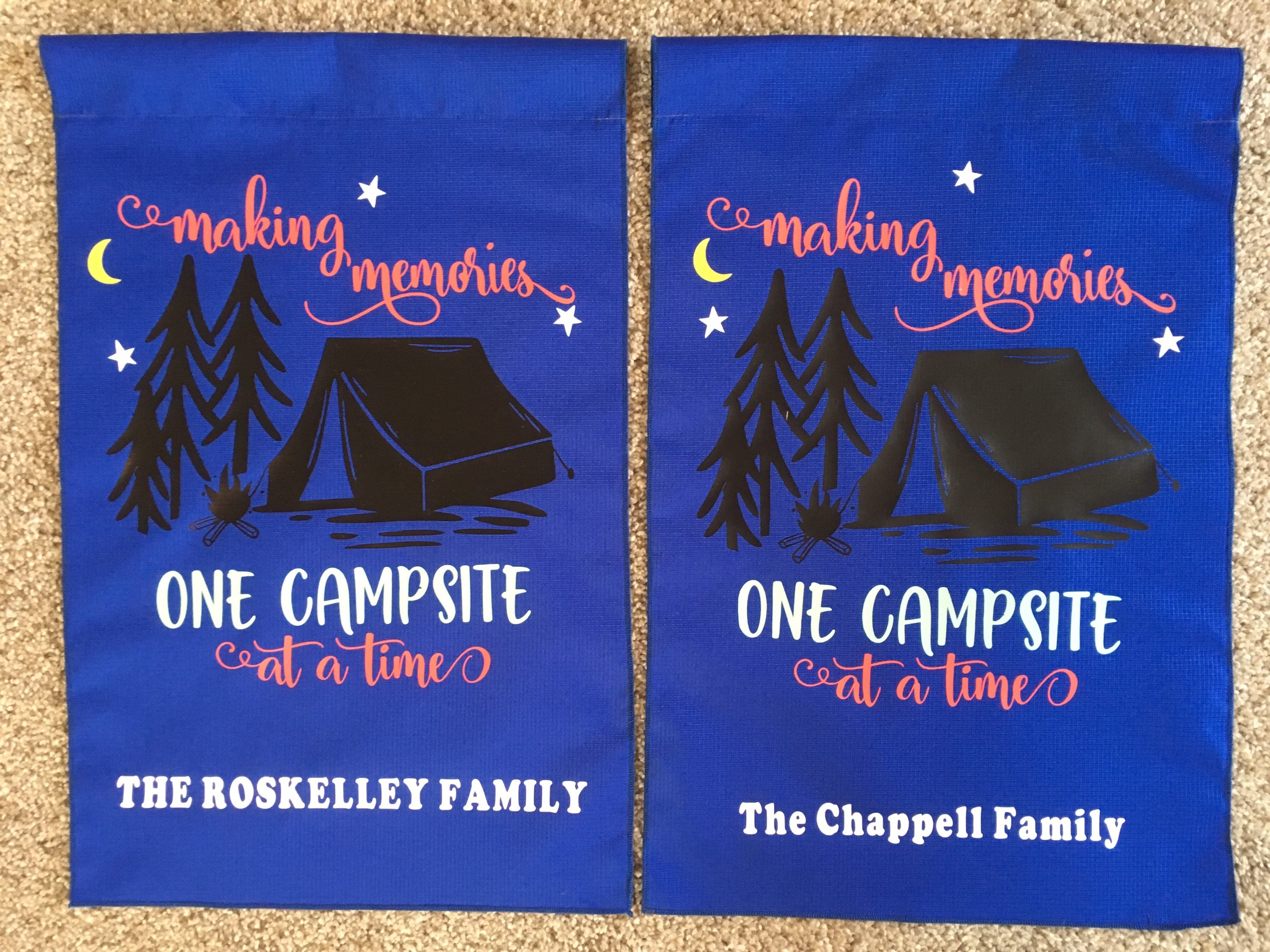 12 X 18 Personalized Camping Flag Making - Etsy