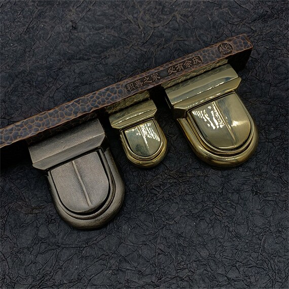 Locks Sewing & Needlecraft Three Size Bag Catch Lock Brass Thumb Tuck ...