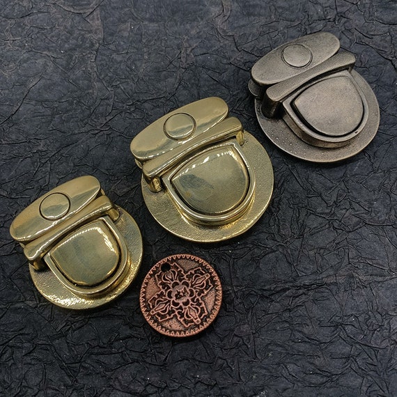 Locks Sewing & Needlecraft Three Size Bag Catch Lock Brass Thumb Tuck ...