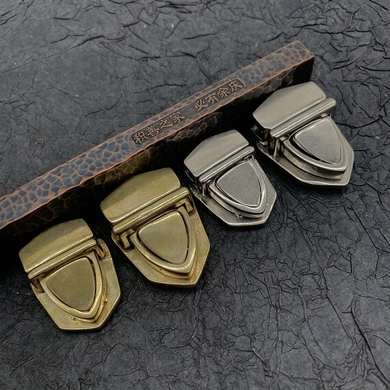 Locks Sewing & Needlecraft Three Size Bag Catch Lock Brass Thumb Tuck ...