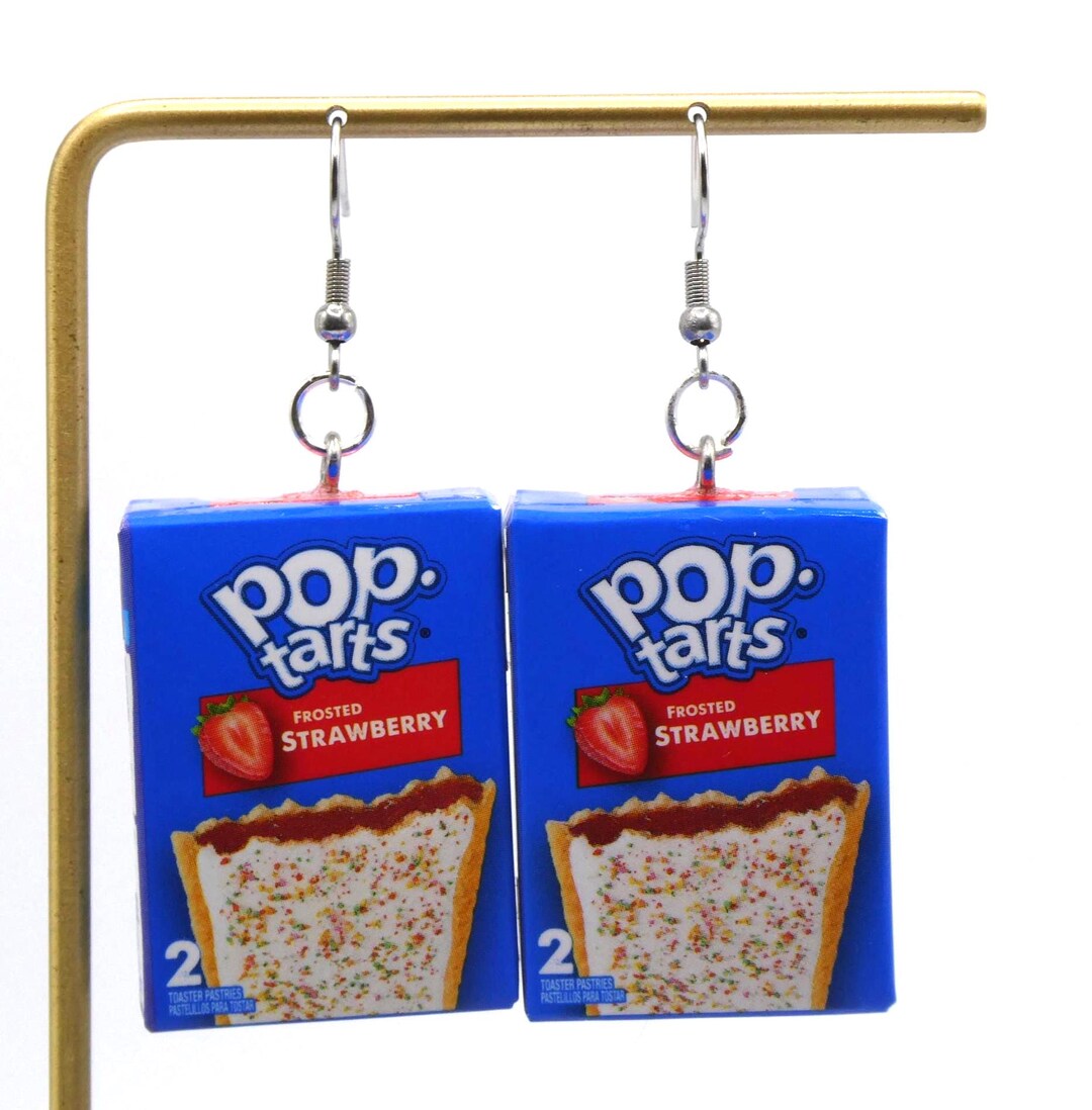 Strawberry Pop-tarts Real Brands Earrings|food Earrings|snack Earrings ...
