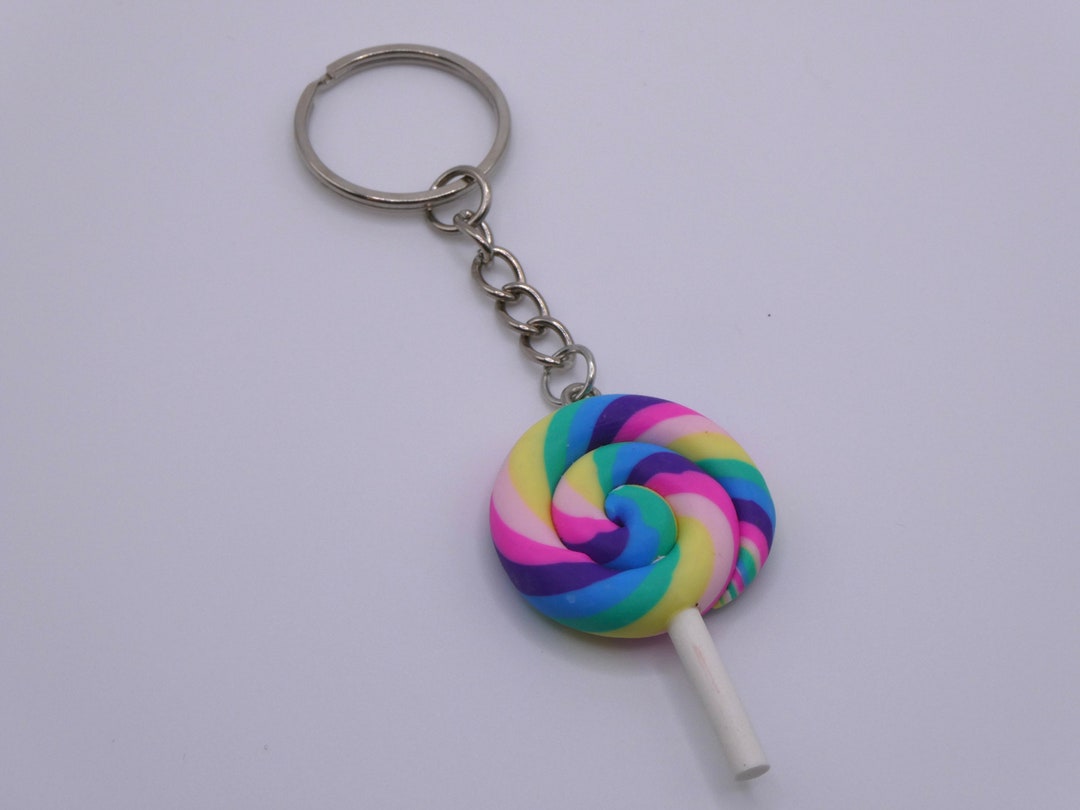 Bold Color Lollipop Keychain |food Keychain |snack Keychain|fun ...