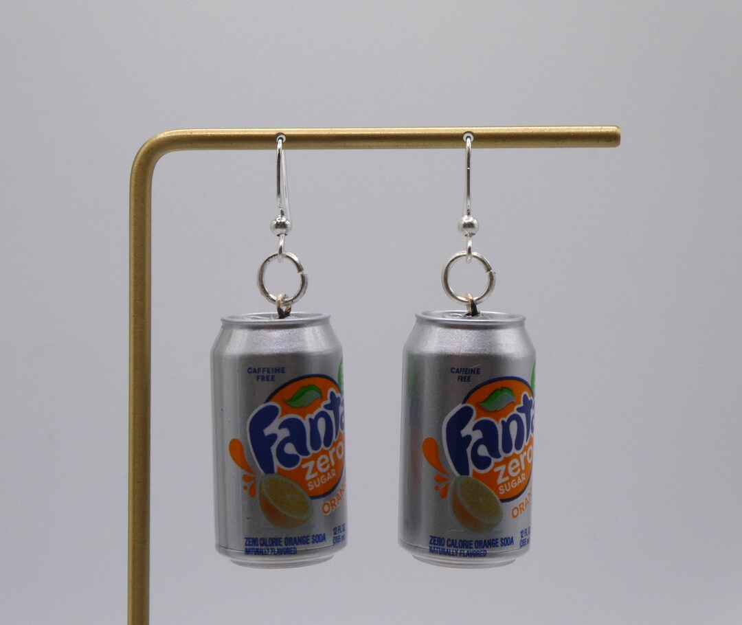 Fanta Orange Soda Zero Sugar Earringsfood Earrings snack Earrings fun ...