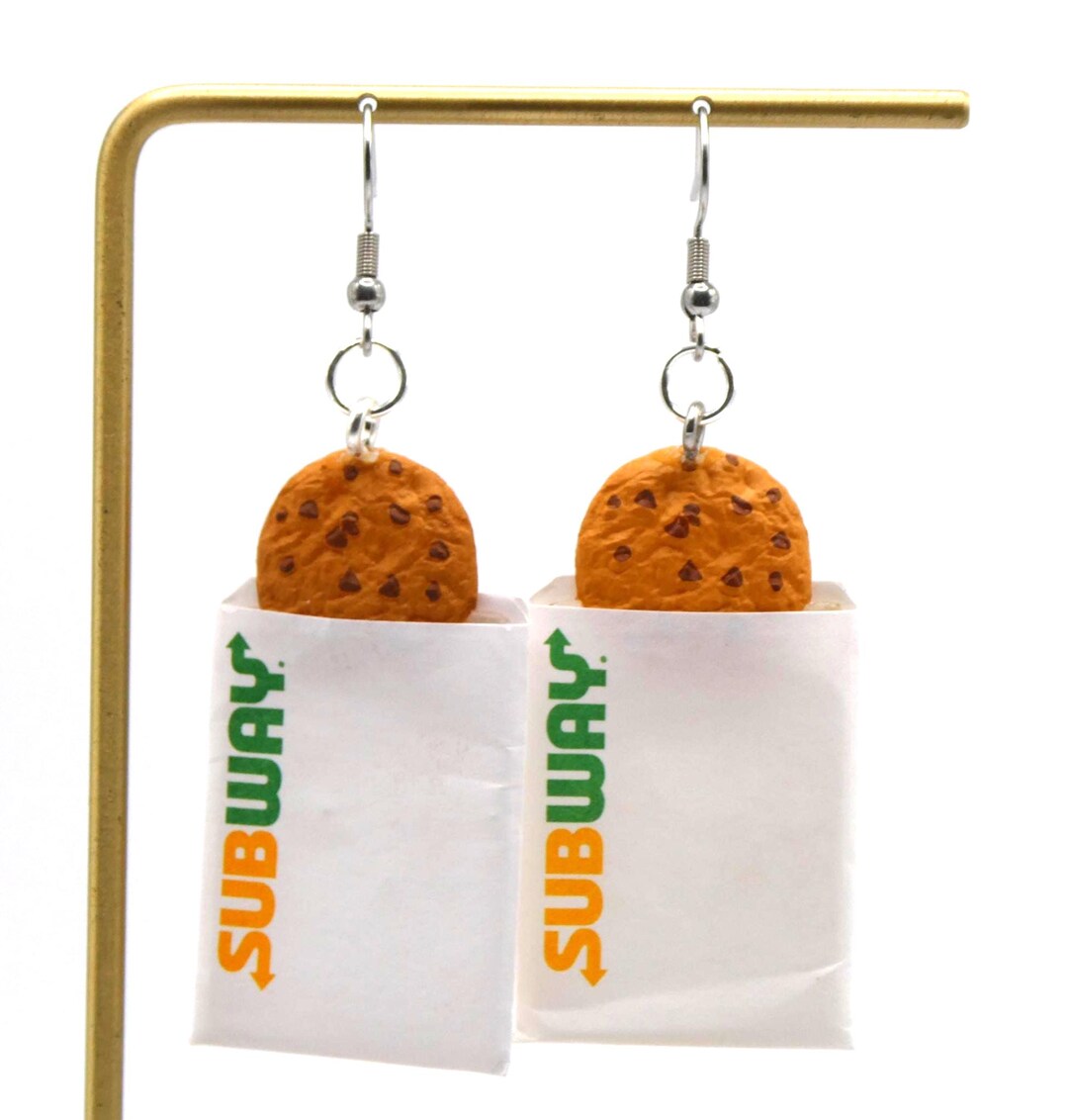 Subway Chocolate Chip Cookie Mini Brands Earrings|food Earrings|cookie ...