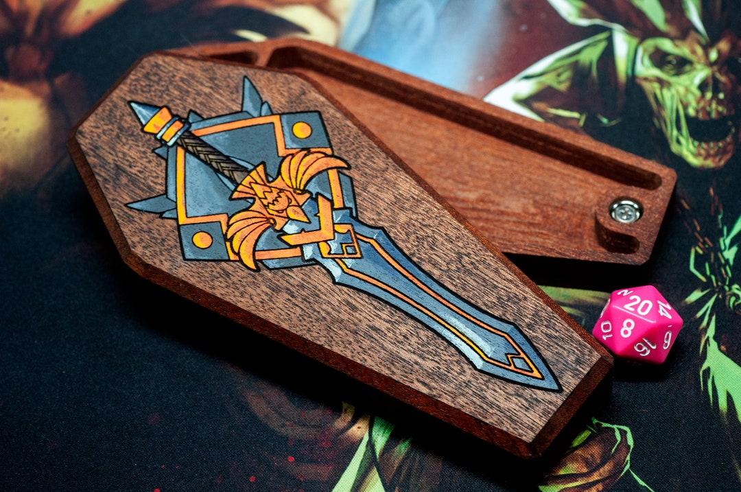 Warcraft Gilneas Sword and Shield Hand Painted Cryptic Creative Dice ...