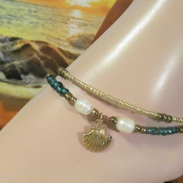 Seashell Anklet - Etsy