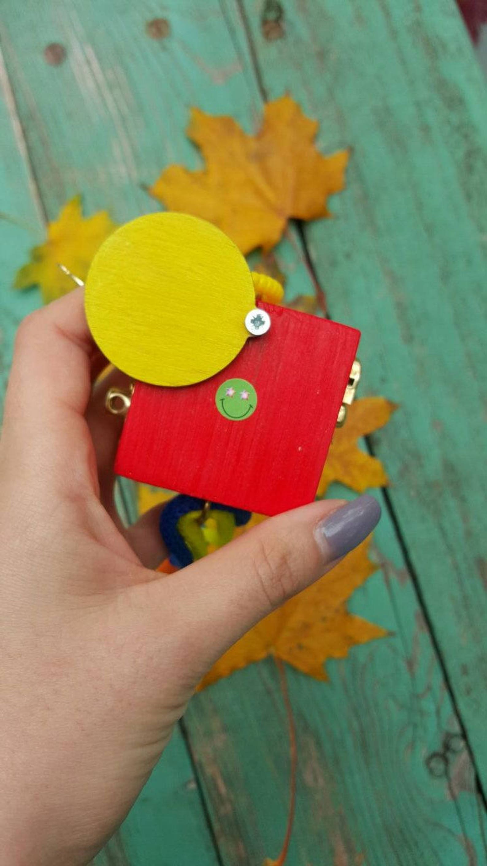 Fidget Cube Lock Board Baby Montessori Toy Travel Busy Board Wooden Toy ...