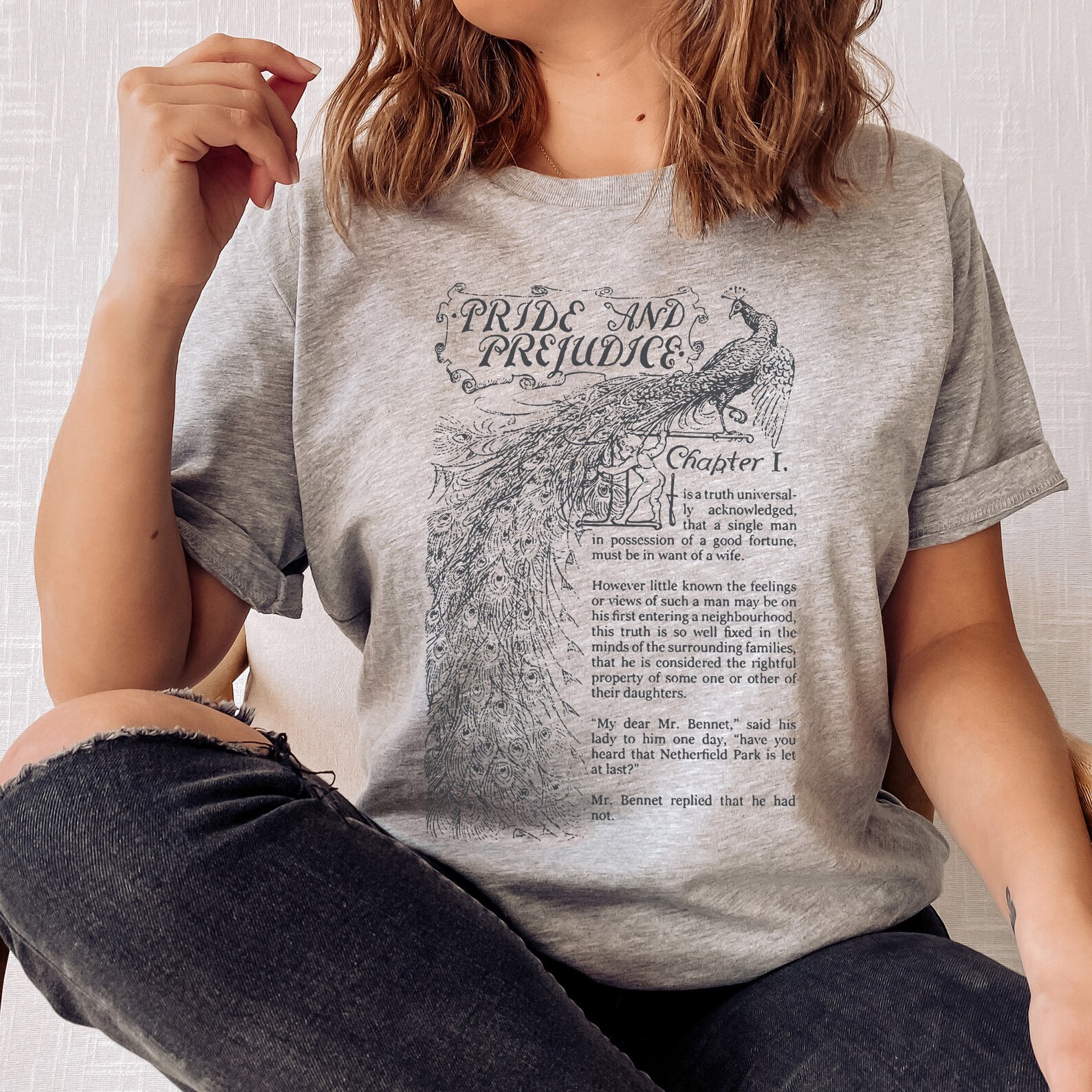 Pride and Prejudice, Jane Austen Gifts, Bookish Shirt, Booktok Bookish ...