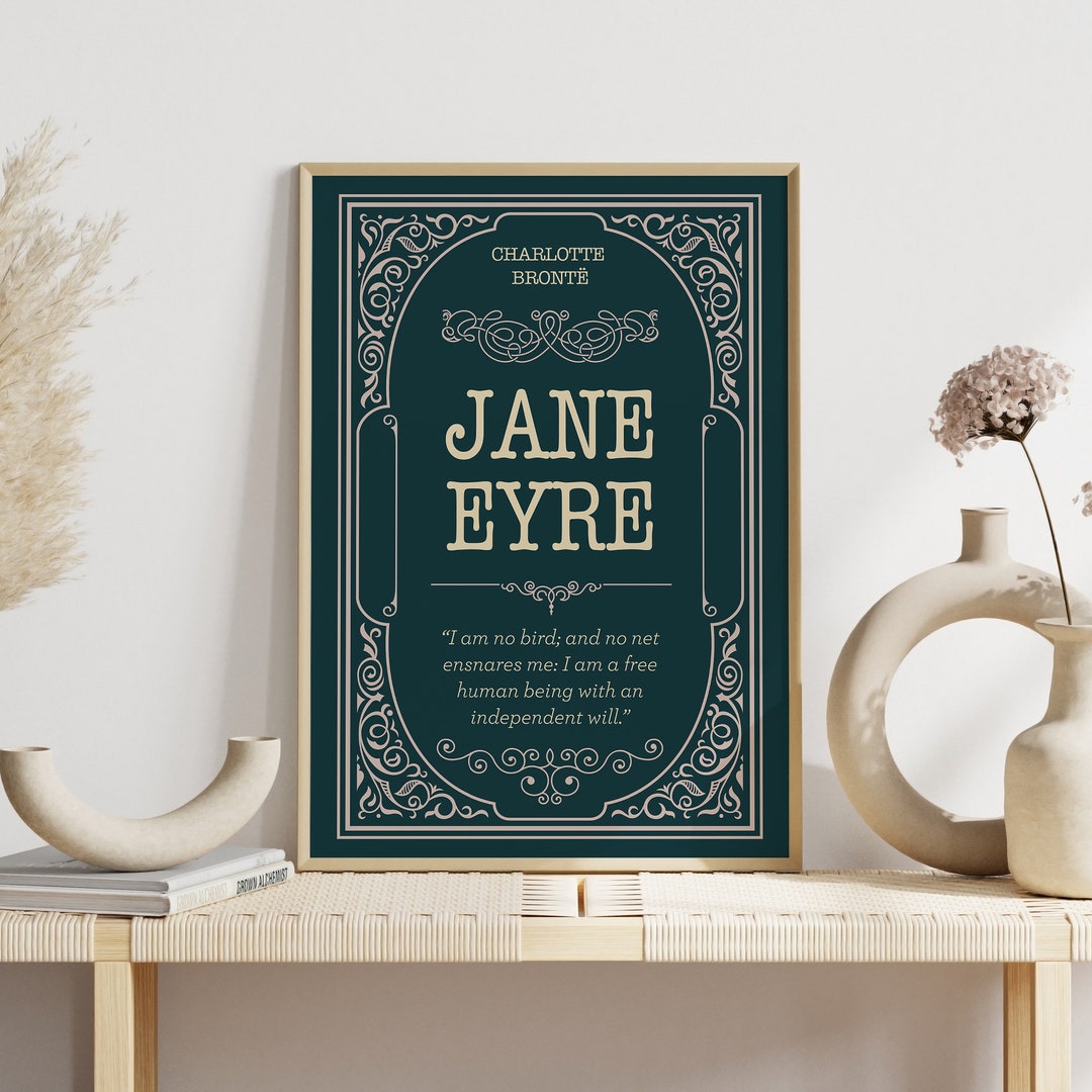 Jane Eyre Print, Bookish Poster, Book Wall Art, Gifts for Readers ...