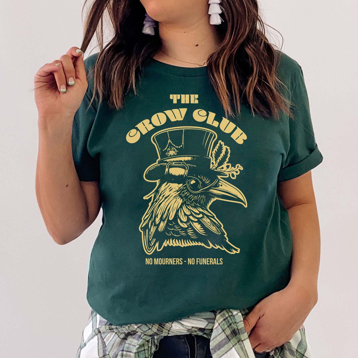 Six of Crows Shirt, No Mourners Merch, Ketterdam Crow Club, Kaz Brekker ...