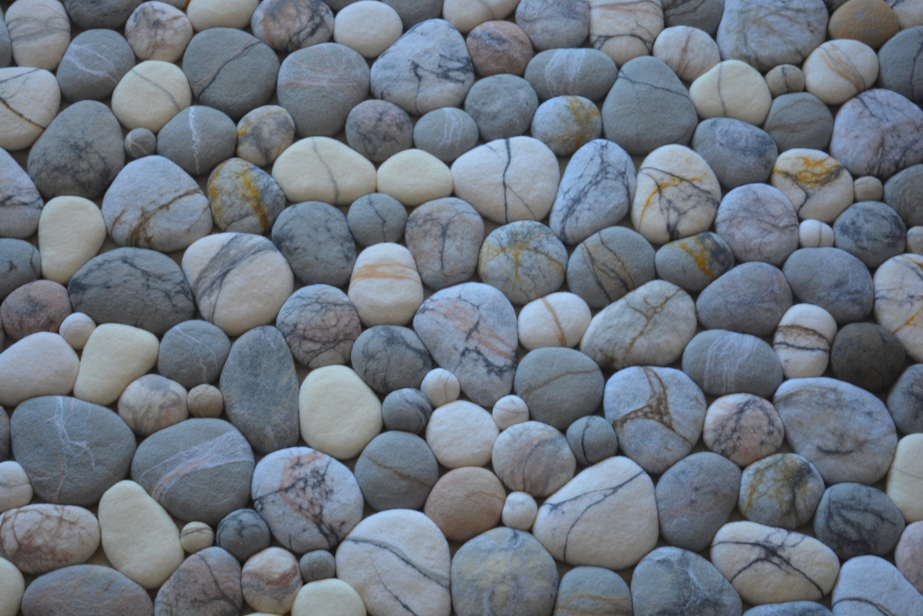 Felt Stone Rug Wool Stone Rug Pebble Rug Felted Pebble - Etsy