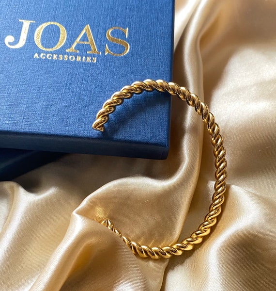 Gold Rope Bangle Gold Bangle Gold Cuff Bracelet Minimalist - Etsy UK