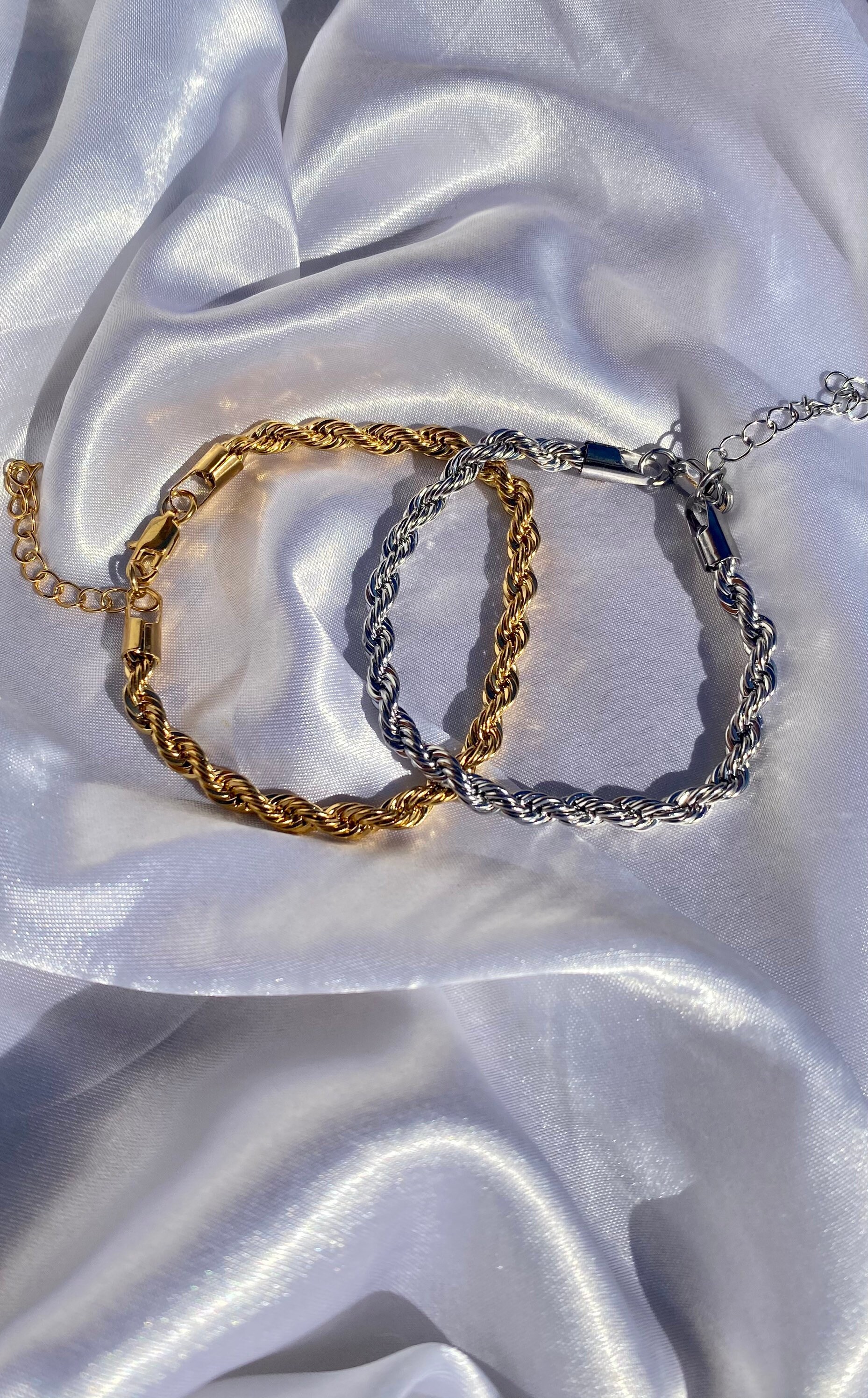 Gold Rope Bracelet Gold French Rope Bracelet Rope Chain | Etsy UK