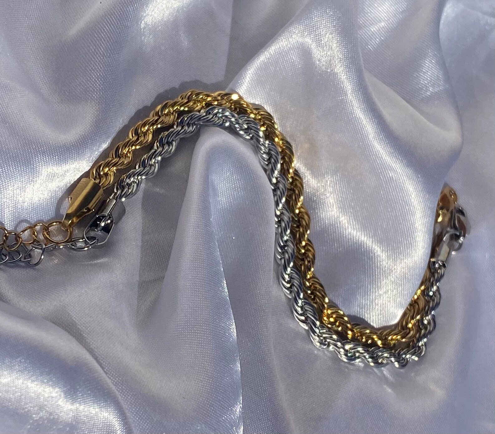 Gold Rope Bracelet Gold French Rope Bracelet Rope Chain - Etsy UK