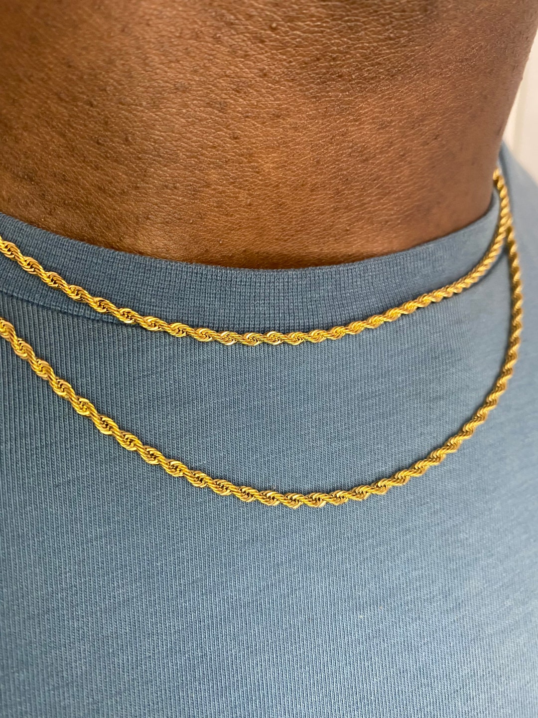 Gold Rope Twist Chain - Gold Chain - Gold Twist Chain - Gold Rope Chain ...