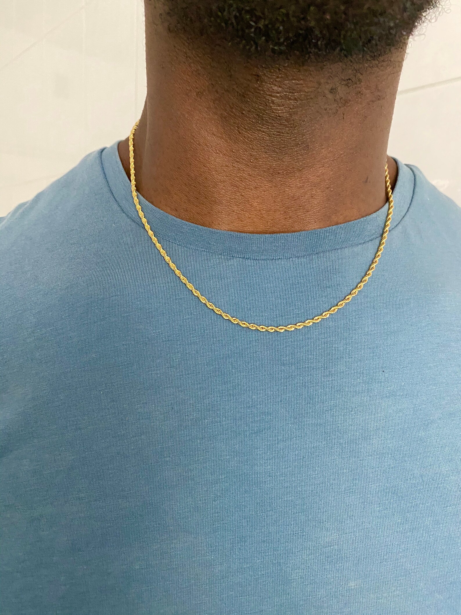 Gold Rope Chain Rope Chain Twist Necklace Chain Stainless - Etsy
