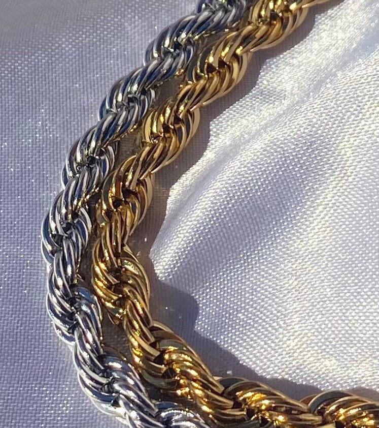Gold Rope Bracelet Gold French Rope Bracelet Rope Chain | Etsy UK