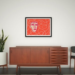 Horizontal wall art Abstract art print Downloadable prints | Etsy