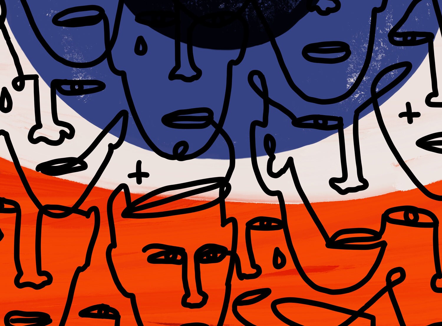 Red One Line Drawing Downloadable Print, Bauhaus Wall Art, Funky Teen ...