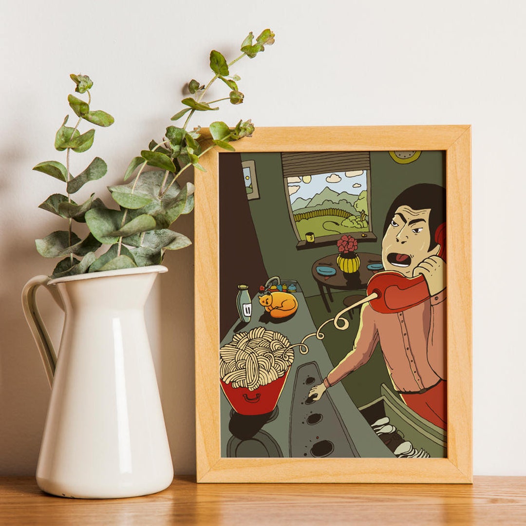 Sage Green Quirky Wall Art, Japandi Wabi Sabi Funky Wall Art, Mcm ...