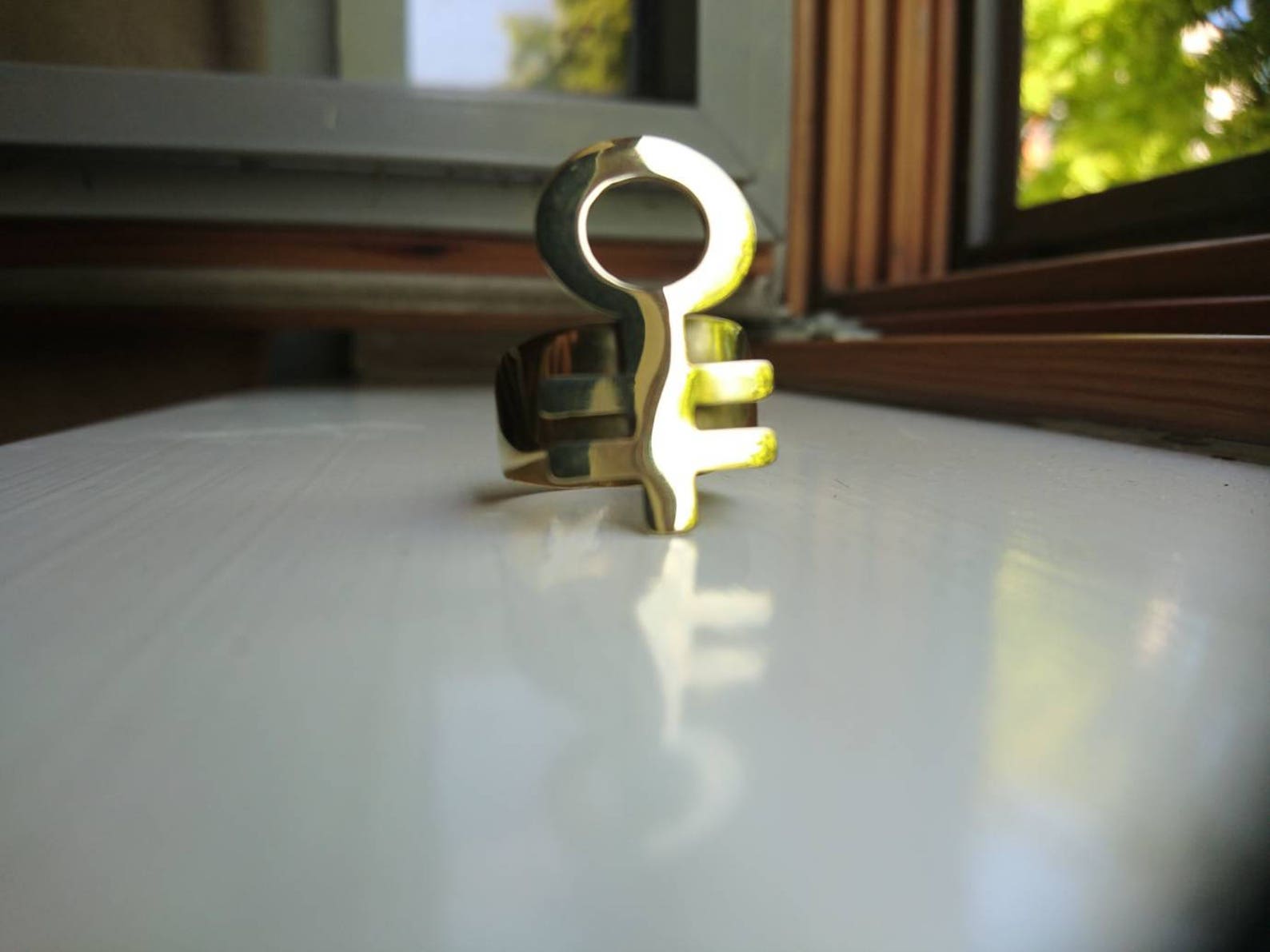 Alchemy Symbol of Brass, Brass Ring Re-purposed, Recycled, Up-cycled ...