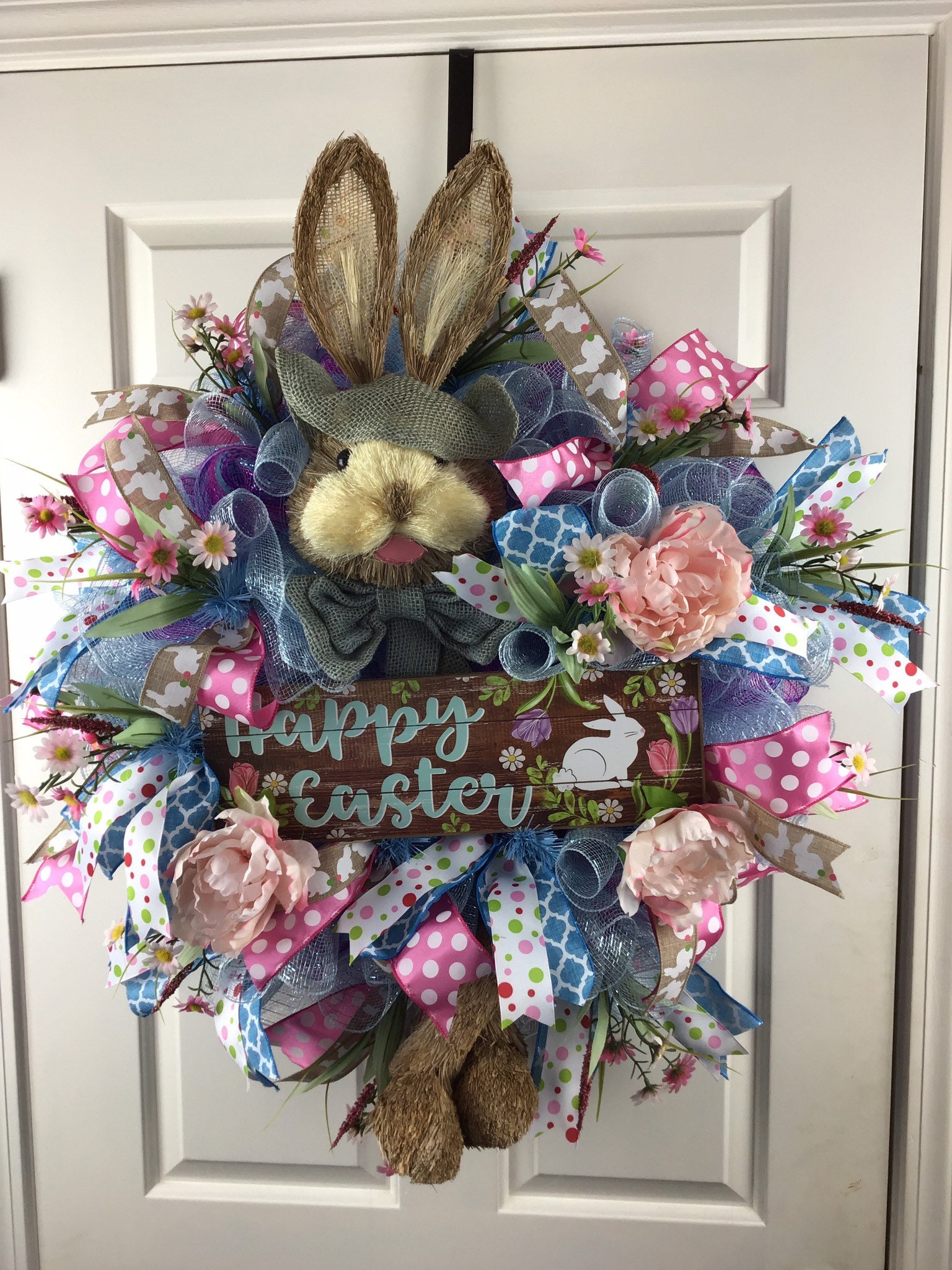 Easter Bunny Wreath, Peter Rabbit Wreath, Peter Cottontail Wreath, Deco ...
