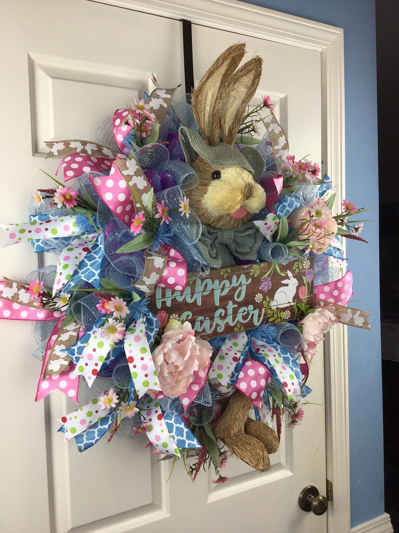 Easter Bunny Wreath, Peter Rabbit Wreath, Peter Cottontail Wreath, Deco ...