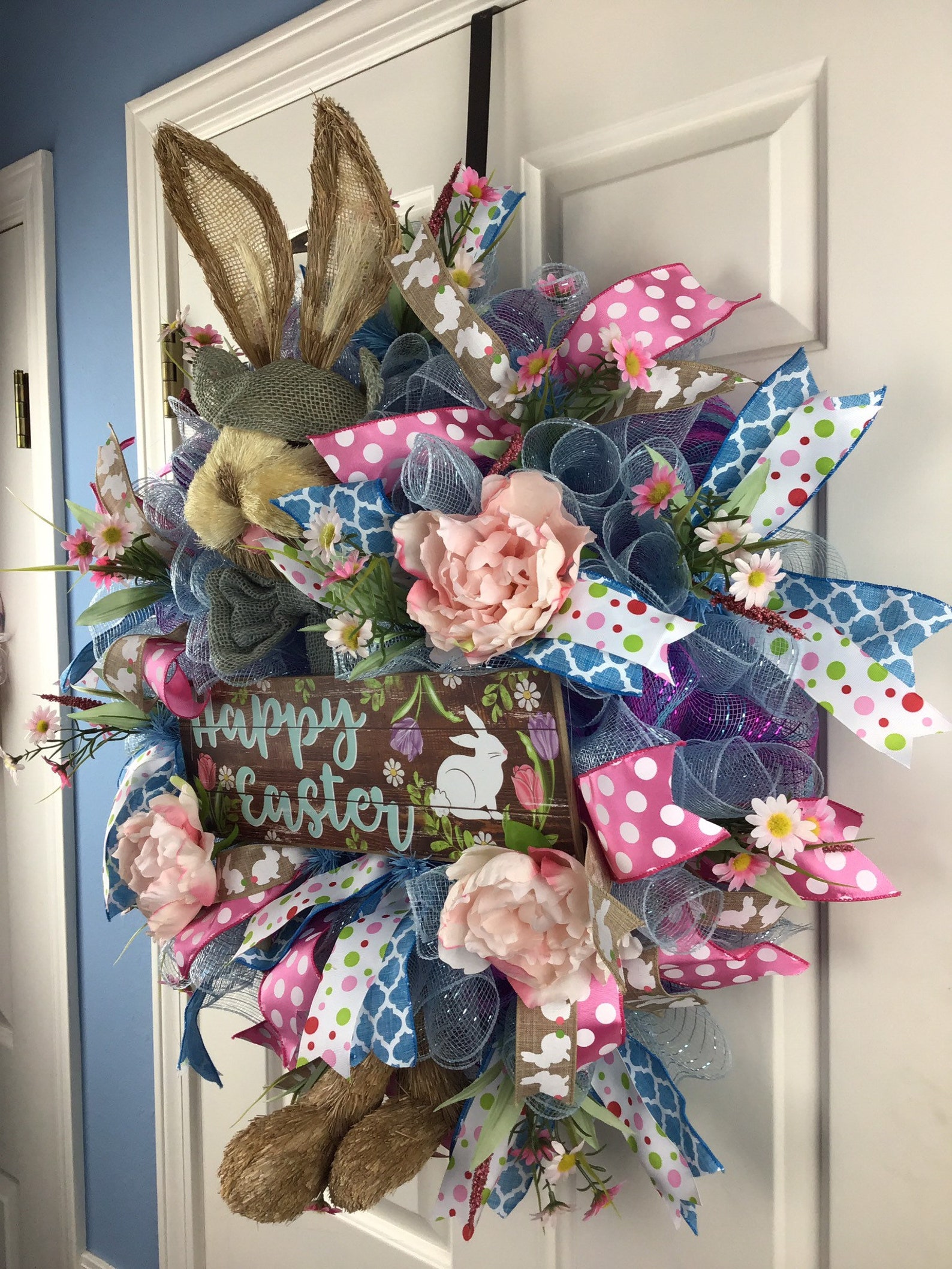 Easter Bunny Wreath, Peter Rabbit Wreath, Peter Cottontail Wreath, Deco ...