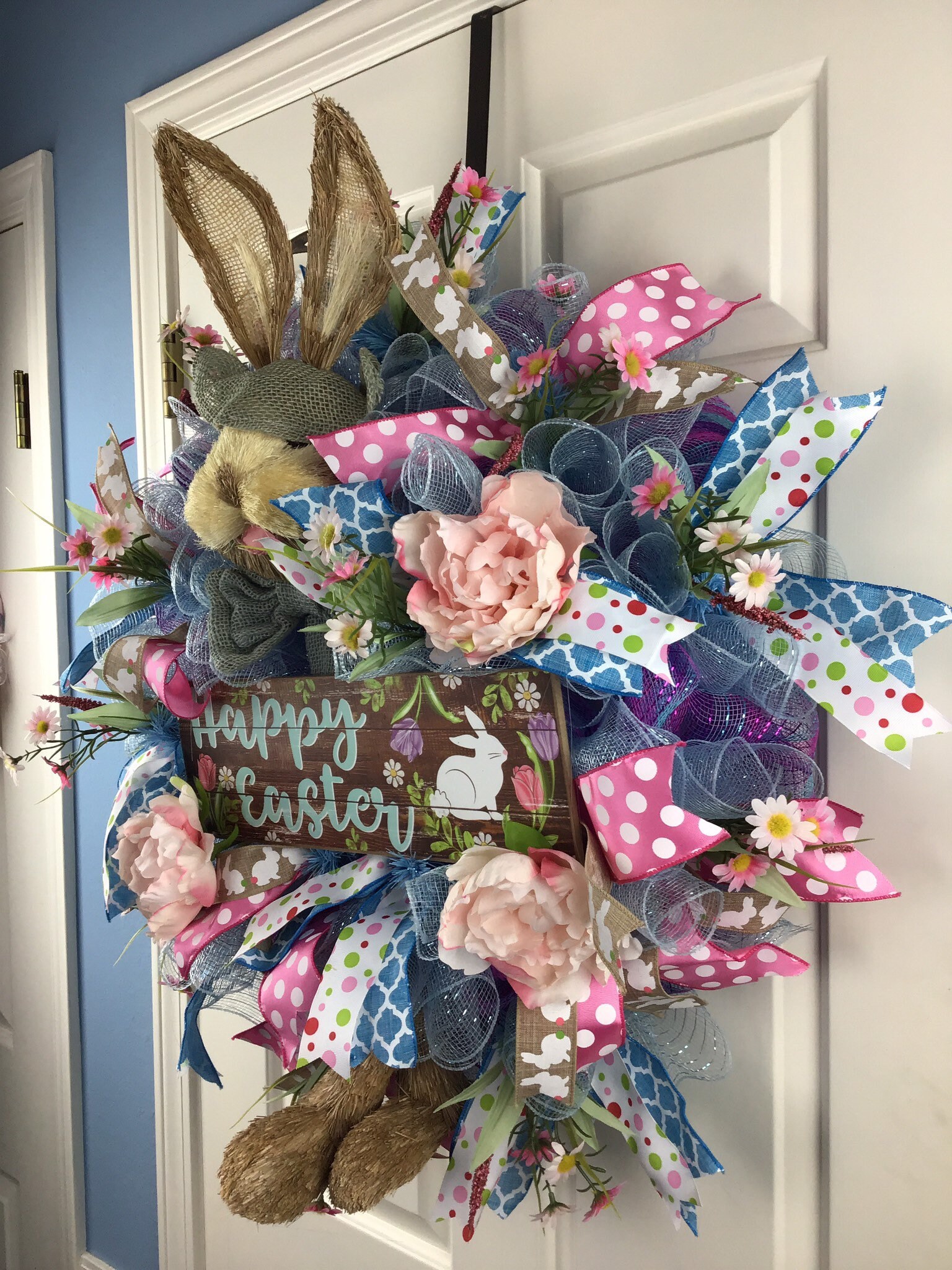 Easter Bunny Wreath, Peter Rabbit Wreath, Peter Cottontail Wreath, Deco ...