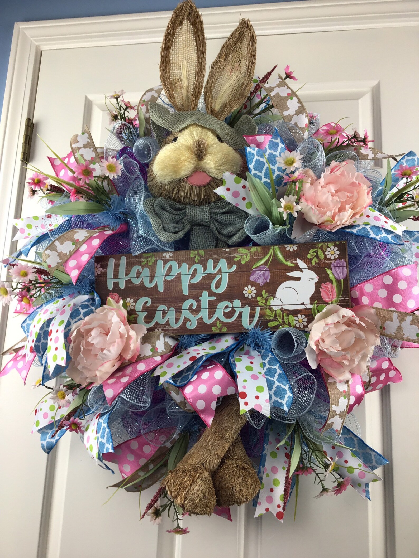Easter Bunny Wreath, Peter Rabbit Wreath, Peter Cottontail Wreath, Deco ...