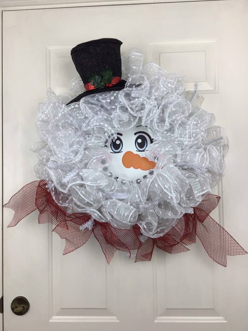 Snowman Wreath, Frosty Wreath, Character Wreath, Christmas Wreath ...