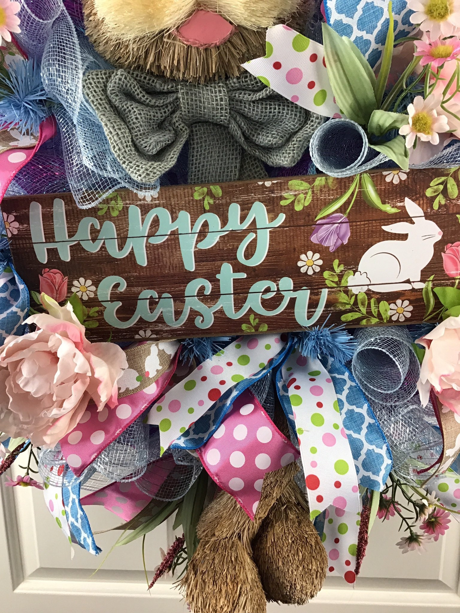 Easter Bunny Wreath, Peter Rabbit Wreath, Peter Cottontail Wreath, Deco ...