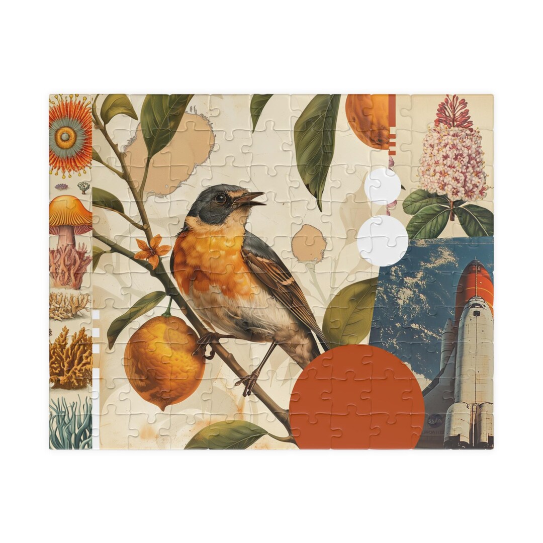 Puzzle, Collage Style Puzzle, Bird and Science 2 (110, 252, 520, 1014 ...