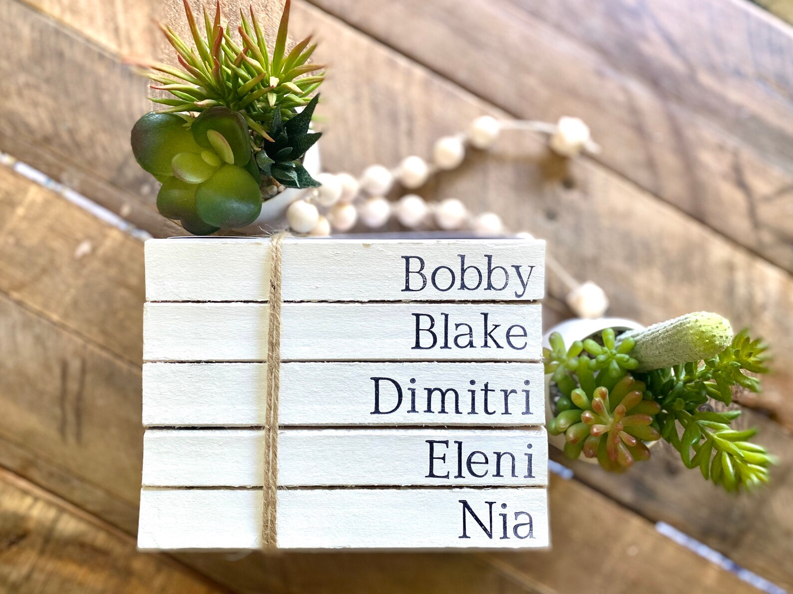 PERSONALIZATION / Bookstack With Names / Bookstacks / | Etsy